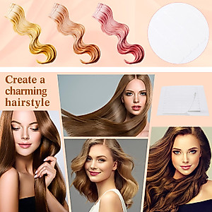 Leelosp 240 Pieces Hair Extension Tape Tabs Double Sided Replacement Tape for Hair Extensions Adhesive 1.57 x 0.32 Inch Hairpiece Expansion Tools for Wig Toupee Hairpiece Wigs Supplies, White