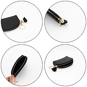 SOTOGO Little Purse Mini Cute Wallet Slim Trifold Little Wallet Credit Card Clutch with Flower for Women Girls and Boys, Black