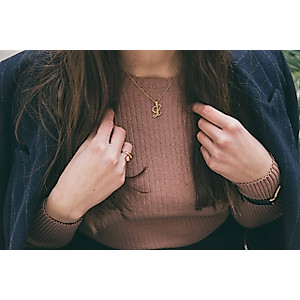 Ice on Fire Jewelry 10k Solid Real Gold Cursive Initial Pendant, English Alphabet A-Z Letter Charm with Diamond Cut (A)