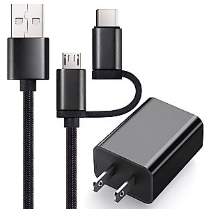 Charger Power Adapter for Sony Headphone WH-1000XM4 WH-1000XM3 WH-XB910N XB900N WH-CH710N H910N XB700 CH510 Headphones Charging Cable Cord (2 in 1 Type C & Micro)