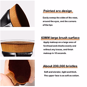 Foundation Makeup Brush Kabuki Makeup Brush Multifunctional Makeup Brush Make Up Tool for Foundation Blending Liquid (2pcs Black & 1pc Rose)