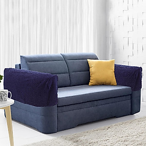 FOMIYES 2pcs Sofa Armrest Covers - Slip Stretch Couch Armrest Covers Furniture Armrest Armchair Protector Slipcovers Arm Guard Sleeve for Chairs Recliner Dogs Cats Pets Cloth A