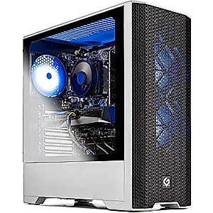 Skytech Gaming Blaze 3.0 Gaming Computer PC Desktop - Intel i3-10100F, GTX 1650, 500GB SSD, 8GB DDR4 3000, RGB Fans, AC WiFi, Windows 10 Home 64-bit, White
