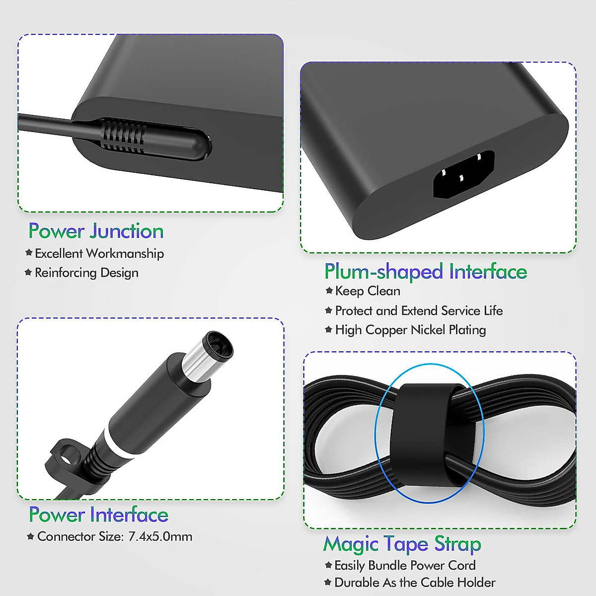 330W 19.5V 16.92A GaN AC Charger for Dell G16 7630 7620 G15 Alienwar X51 X17 R1 R2 M17 R3 R4 M18x R1 R2 R3 Area-51m R1 R2 ADP-330AB D DA330PM111 DA330PM190 LA330PM190 Laptop Power Supply Cord