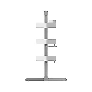 Sharper Image The SpaStudio Nook, Modular Corner Shower Caddy, Adjustable 3 Tier Design with Customizable Fit and Storage