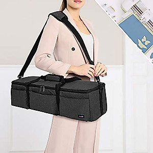 LUXJA Foldable Bag Compatible with Cricut Explore Air and Maker, Carrying Bag Compatible with Cricut Explore Air and Supplies (Bag Only), Black