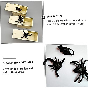 Amosfun Halloween Toy 3 Pcs Box Halloween Manipulative Props Kid Toy Kid Gifts Halloween Props Spider Surprise Secret Money Box Kids Prank Boxes Kids Joke Toy