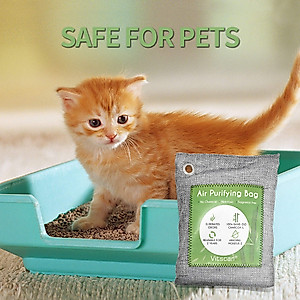 8 Pack Bamboo Charcoal Air Purifying Bag, Activated Charcoal Bags Odor Absorber, Moisture Absorber, Natural Car Air Freshener, Shoe Deodorizer, Odor Eliminators For Home, Pet, Closet, Car