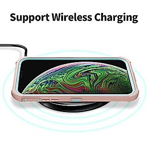 Sansunto for iPhone XR Case Pink, Silicone Durable Protective Heavy Duty Full Body Defender Shockproof Hybrid Hard PC & Soft Bumper Cover for Phone XR 6.1 inch (Grapefruit/Teal)