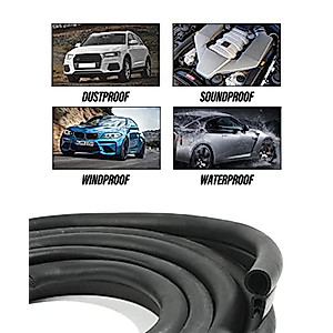 ESEWALAS 10Ft/20Ft Car Door Rubber Seal Strip with Top Bulb,Rubber Weather Seal,Automotive Weather Stripping Soundproofing Edge Guard Trim for Cars, Boats,RVs,Trucks and Home Applications (20 Feet)