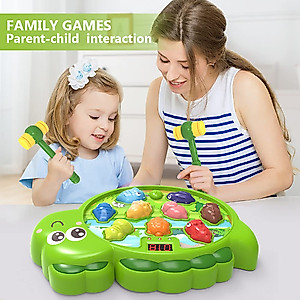 NETNEW Whack A Mole/Dinosaur Game Toys for 2 3 4 5 6 7 8 Years Old Boy Toddler Toys 3 Modes, 30 Levels each Music and Light up Age 2-8 Early Learning Active Developmental Toy Birthday Gift for Toddler