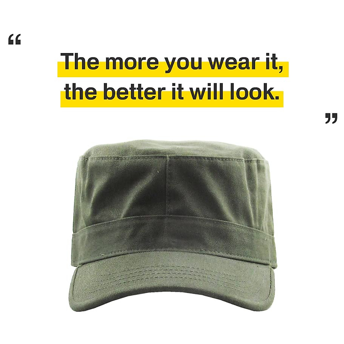 KBETHOS KBK-1464 OLV S Cadet Army Cap Basic Everyday Military Style Hat (Now with STASH Pocket Version Available)