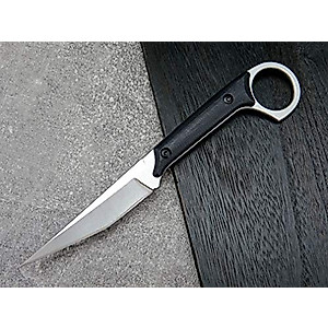 Ccanku C1140 Fixed Blade Knife,D2 Blade G10 Handle Claw Knife EDC Tool Knife,Utility Knife for Outdoor, Survival, Hiking, Camping(Silver)