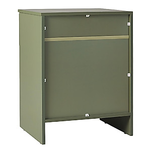 Walker Edison Modern 1-Drawer Simple Nightstand, 20 Inch, Green