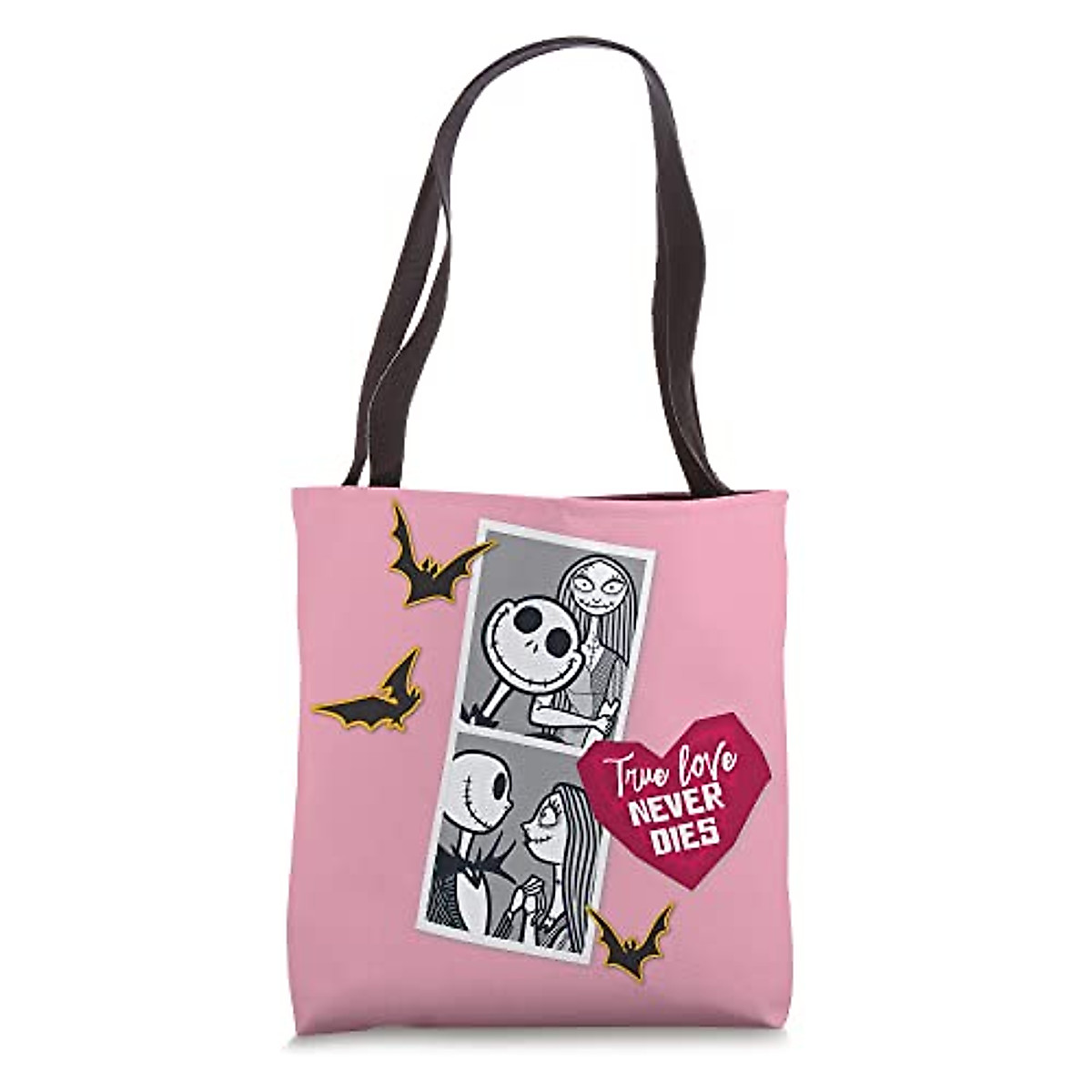 Tim Burton’s The Nightmare Before Christmas Jack Sally Heart Tote Bag