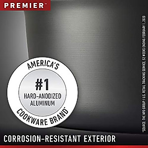 Calphalon Premier Hard-Anodized Nonstick 11-Inch Square Grill Pan, Black