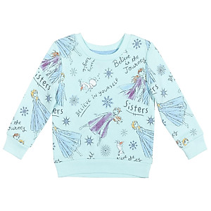 Disney Frozen Elsa Princess Anna Olaf Toddler Girls Pullover Sweatshirt 4T