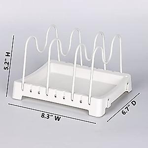 WANCHIY Cookie Sheet Organizer Rack for Cabinet- 3 PACK Pot and Pan Organizer for Cabinet, Adjustable Cutting Board Organizer, Baking/Lid/Dish/Plates/Pan Organizer Rack for Cabinet