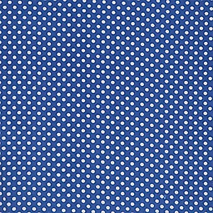 Mook Fabrics Flannel Polka Dot, Blue/White, 15 Yard Bolt