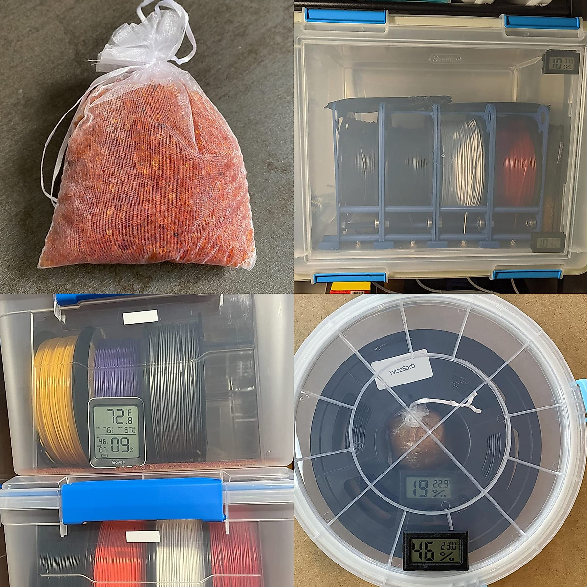 Wisesorb 7.5 LBS Indicating Silica Gel (Orange to White), Reusable Dehumidifiers Desiccant Moisture Absorbers