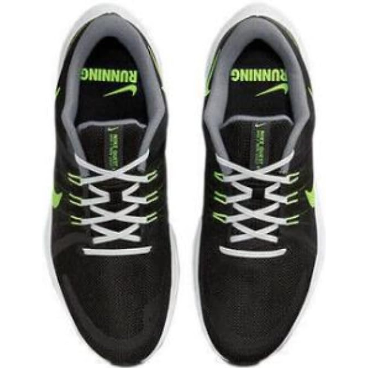 Nike Men's Quest 4 Platform Running Shoes, Black/Volt-Dk Smoke Grey, 11 M US