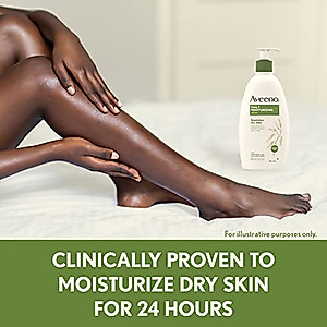 Aveeno Daily Moisturizing Body Lotion with Soothing Oat and Rich Emollients to Nourish Dry Skin, Gentle & Fragrance-Free Lotion is Non-Greasy & Non-Comedogenic, 18 fl. oz