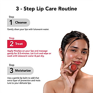 Bella Vita Organic NicoLips Lip Scrub Balm For Lightening & Brightening Dark Lips For Men & Women, 20g