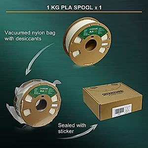 OVERTURE Glow PLA Filament 1.75mm 3D Printer Filament, 1kg Spool (2.2lbs), Dimensional Accuracy +/- 0.02 mm, Fit Most FDM Printer (Green (Glow in Dark))