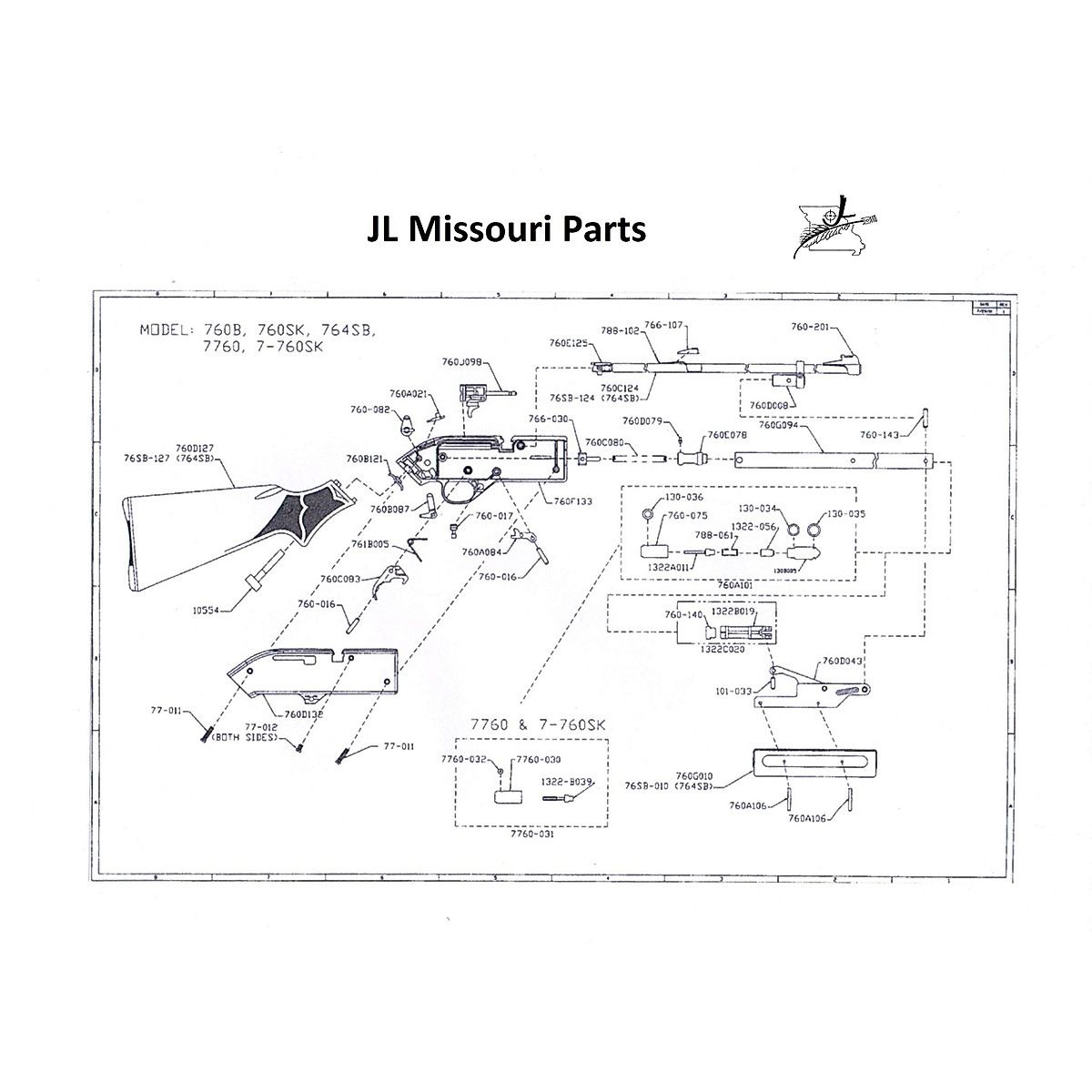 JL Missouri Parts Crosman Pumpmaster 760 B 2100 B Rear Sight Ramp Ad. Pellet BB Gun Air Rifle Part Elevator
