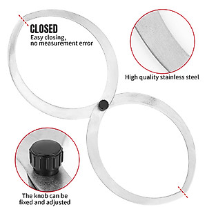 2 Pieces Double Ended Bowl Caliper Wood Turners Calipers Woodturning Calipers for Measuring Thickness Diameter, 6 to 7.9 inches