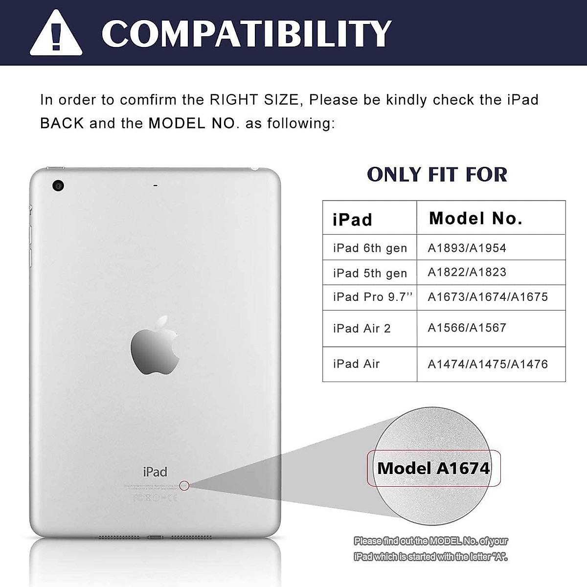 KVAGO iPad Keyboard Case 9.7 inch, Compatible with iPad 6th Generation,iPad 5th Generation, iPad Pro 9.7 inch, iPad Air 2,iPad Air, Protective Folio Cover with Wireless Bluetooth Keyboard -Black