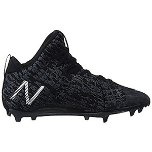 New Balance Women's BurnX2 Mid Cut Lacrosse Shoe, Black/White, 7 Wide