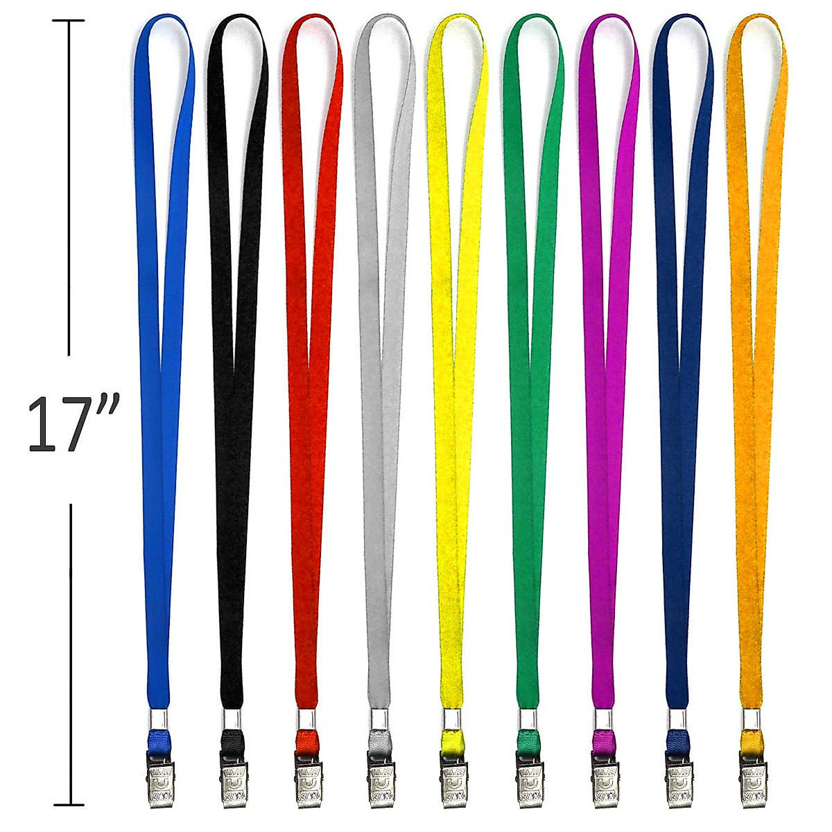 Lanyards with ID Holder 50 Pcs Clear Plastic Horizontal Waterproof Ziplock ID Nametag Holder Bulk Lanyard Clip Name Tag Badge Holder (Yellow)