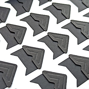 12 Sheets 288 Count Self-Adhesive Photo Corners Stickers, Acid Free Photo Mounting Corners for Scrapbooks, Memory Books, DIY Picture Album, Journal (Black)