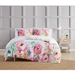 Christian Siriano NY Spring Flowers 3 Piece Full/Queen Duvet Cover Set