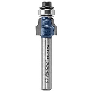 BOSCH 85316MC 1/2 In. x 3/8 In. Carbide-Tipped Smooth-Edge Laminate Trim Router Bit