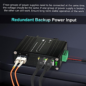 Steloproad Industrial 2 Port Gigabit Multi-Mode Fiber Media Converter Power Over Ethernet Hardened 2 10/100/1000Base-TX PoE Optical Transceiver 802.3af/at 100/1000M SC Transmission Max 550m …