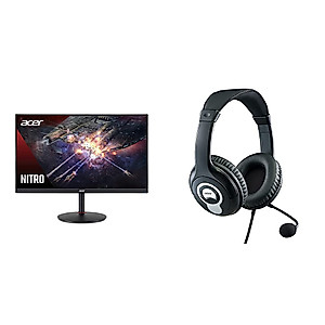 Acer Nitro XV241Y Xbmiiprx 23.8" Full HD (1920x1080) IPS Gaming Monitor | AMD FreeSync Premium | Up to 270Hz | HDR 400 |2 x HDMI 2.0 & 1 x DP Wired Headset with Flexible Omnidirectional Mic