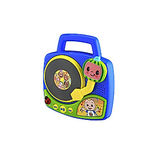 eKids Cocomelon Toy Turntable for Toddlers with Built-in Nursery Rhymes and Sound Effects for Fans of Cocomelon Toys