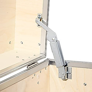 Rhino Trunk & Case Large Armor College Trunk with Removeable Wheels, Secure Dorm Storage Chest, Ideal Footlocker for Students, Strong Trunks 1000+ Pounds Sitting Capacity 32"x18"x14" (Black)