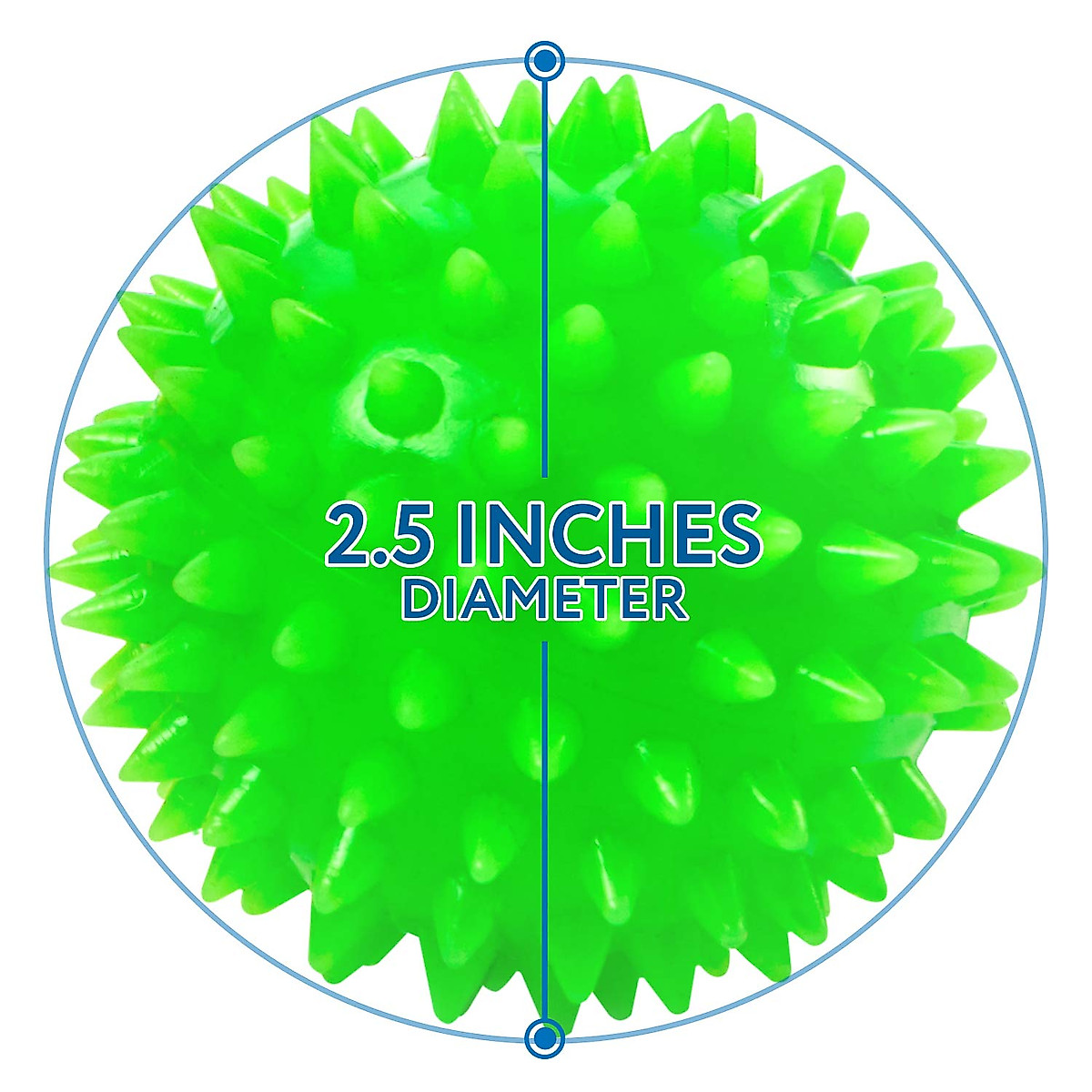 [5 Pack] Spiky Sensory Balls - Squeezy and Bouncy Fidget Toys - Sensory Toys – No BPA Phthalates Latex – School and Special Education Supply