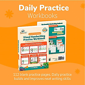 Channie's Alphabet Tracing & Writing Pad, Practice Visual Handwriting & Storytelling Workbooks, 80 Pages Front & Back, 40 Sheets, Grades PreK – 1st, Size 8.5” x 11” Summer School, Summer Bridge