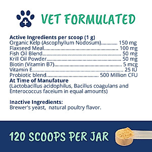 Under The Weather Allergy & Itch Relief Powder for Dogs | Dog Allergy and Itch Aid | Immune Booster and Skin & Coat Supplement for Dogs | Aids Seasonal Allergies, Skin Hot Spots & Anti-Itch