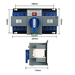 AC110V Mini Dual Power Automatic Transfer Generator Changeover Switch Self Cast Conversion 63A ATS M6 (4P/63A)