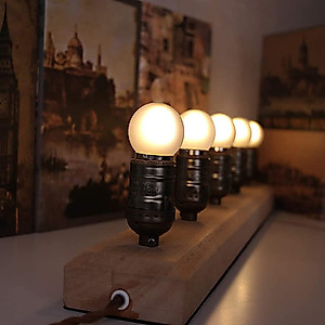 Qixivcom 6 Pack 1.5W White G40 Frosted Bulb LED Bulb E26 Warm White Energy Saving Retro Light String Replacement Bulbs Indoor and Outdoor Decorative Lighting Bulbs Vanity Mirror Billboard Decor