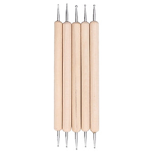 Double End Tracing Dotting Eraser Creasing Pen Dot Drill Pen Tool Beech Pens Set Piece Set Tool Tool Flower 5Pcs Fine Drill Pen for Pom Pencil Drill Pen Labels