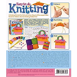 4M Easy-to-do Knitting Art Kit (3593), white pink