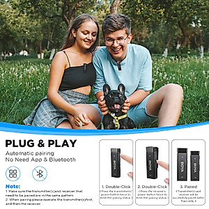 BOYA BY-W4 Wireless Lavalier Microphone Ultracompact 2.4GHz Cordless Clip On Microphones System for Cameras DSLR Smartphone Video Recording Interview YouTube Streaming (4 Transmitters & 1 Receiver)