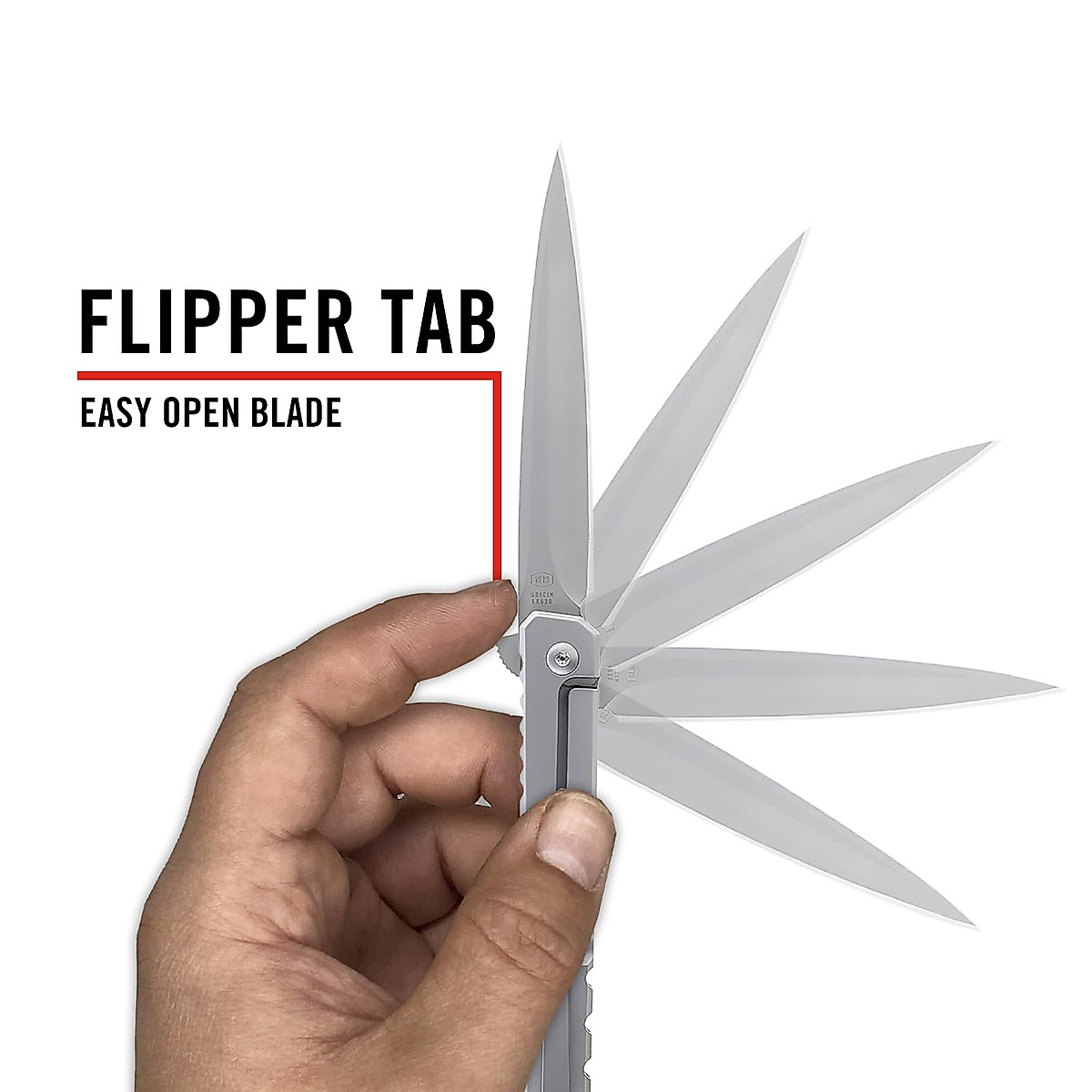 COAST Founder's Collection LX530 ORIGIN, Gentleman's EDC Folding Pocketknife, Flip Tab, Frame Lock, Pocket Clip, Stainless-Steel, Silver