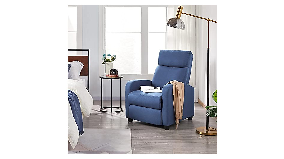 Yaheetech Light Blue Recliner Chair - Comfort for Two